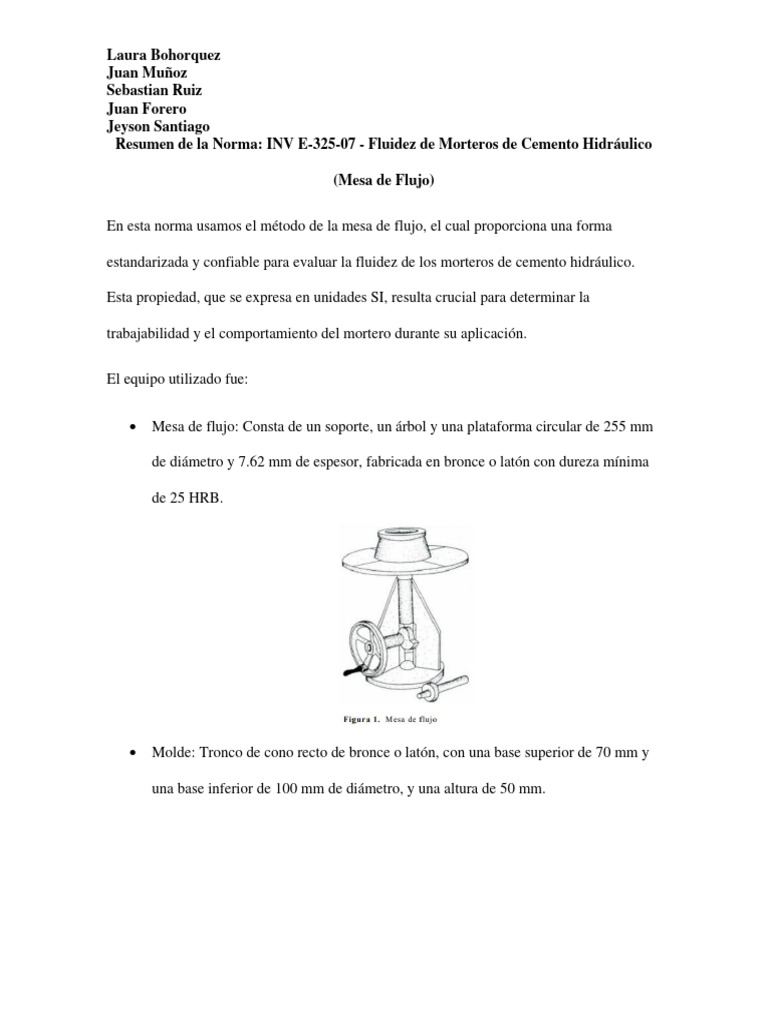 Resumen de La Norma INV E-325-07 | PDF | Tecnología