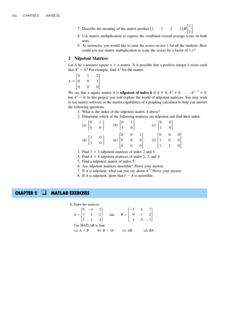 CH 02 | PDF | Matrix (Mathematics) | Numerical Analysis