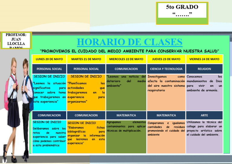 Horario de Clases 20 - 24 | PDF