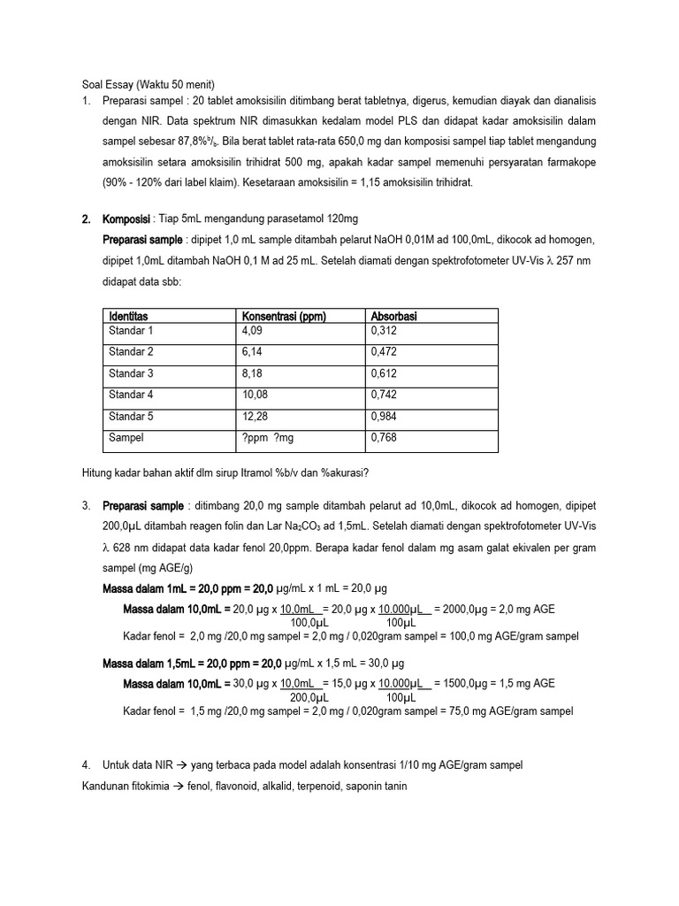 Contoh Soal | Download Free PDF | Concentration | Parts Per Notation