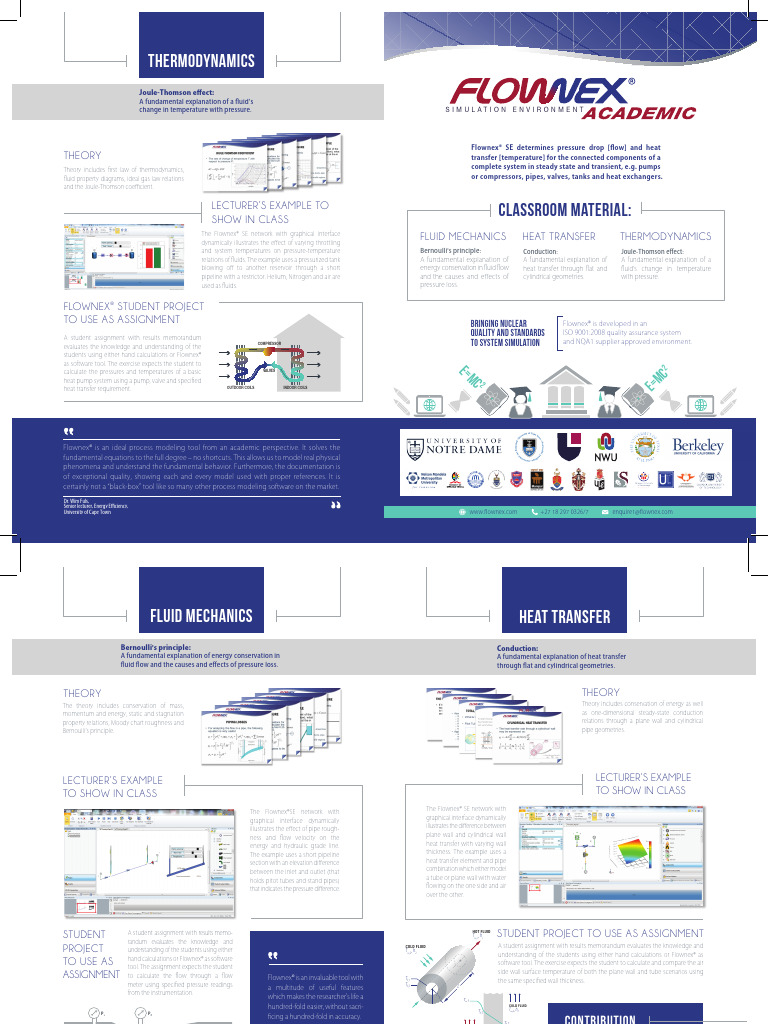 Academic Brochure Print Version | PDF | Heat | Heat Transfer