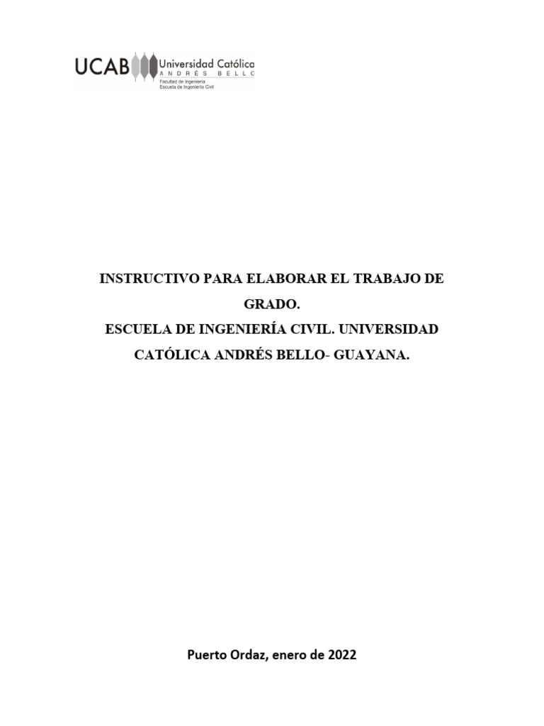 Instructivo para Elaborar El Trabajo de Grado | PDF | Metodología de encuesta | Science
