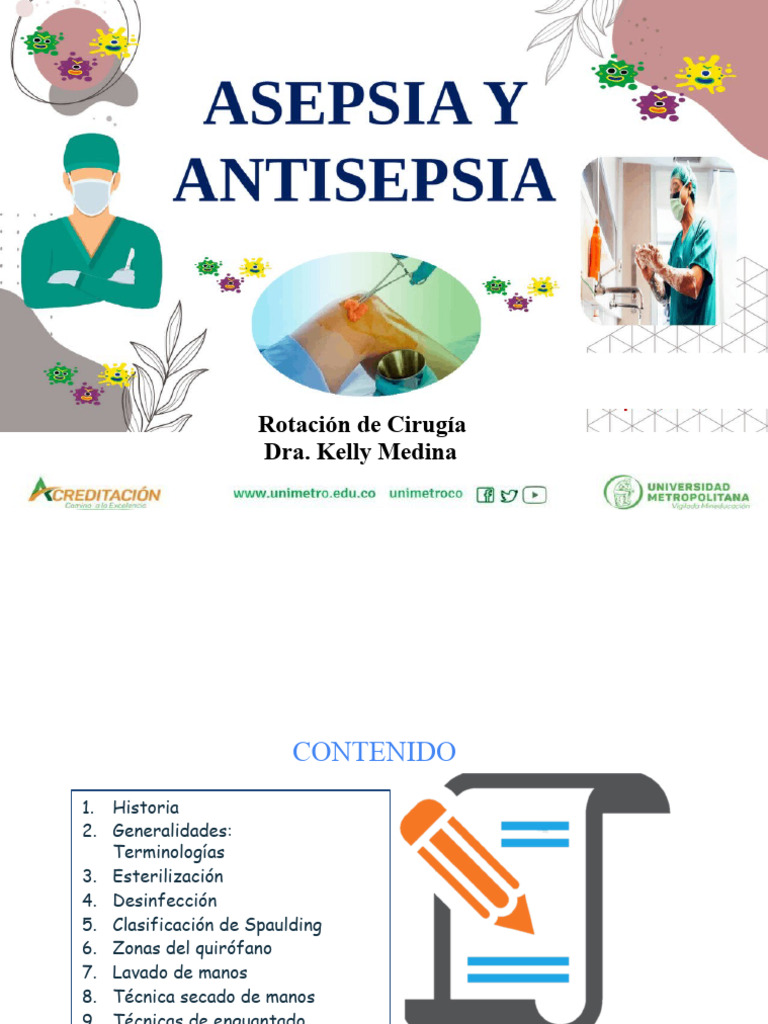 Asepsia y Antisepsia | PDF | Lavado de manos | Esterilización ...