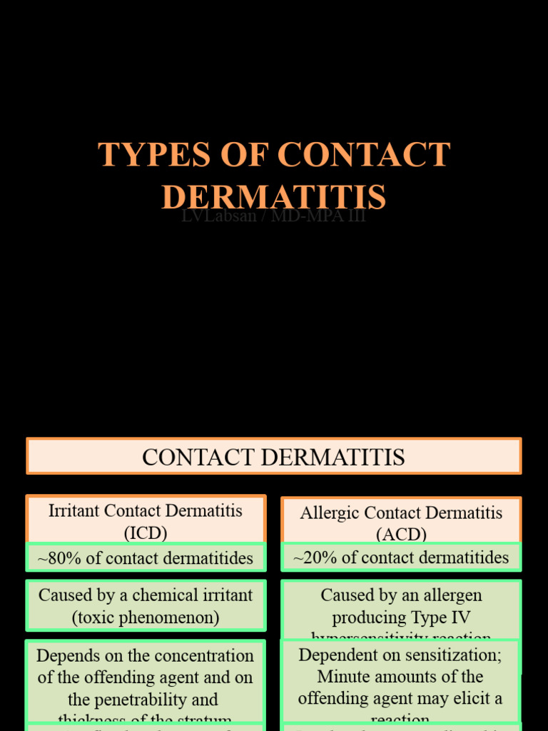 13. Contact Dermatitis - Classification | PDF | Dermatitis | Cutaneous ...
