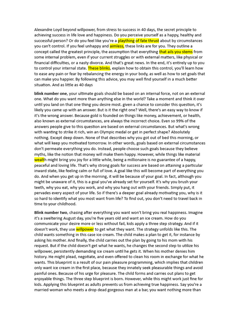 Unlocking Inner Success in 40 Days | PDF | Thought | Happiness