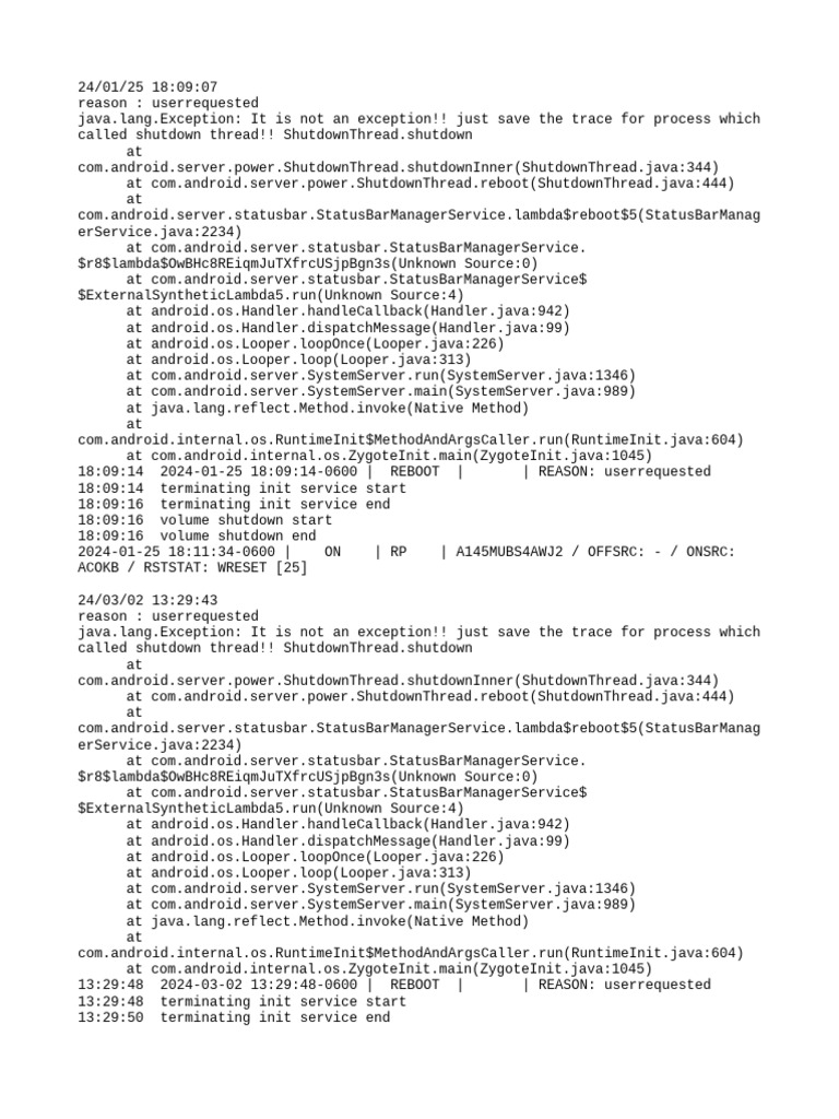 Power Off Reset Reason Backup | PDF | Java (Programming Language) | Software Industry