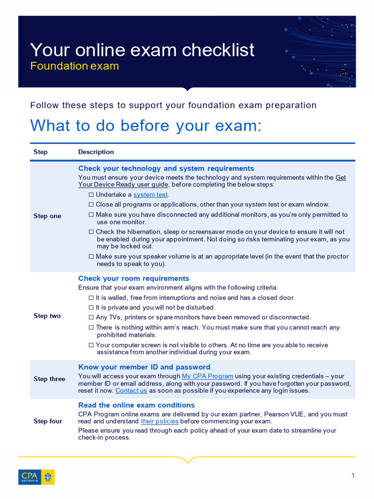 User Guide Prepare For Your Online Exam Checklist | PDF | Password ...