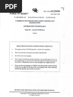 CSEC Information Technology January 2017 P2 | PDF | Central Processing ...