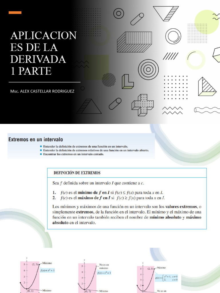 Aplicaciones de La Derivada 1 Parte | PDF