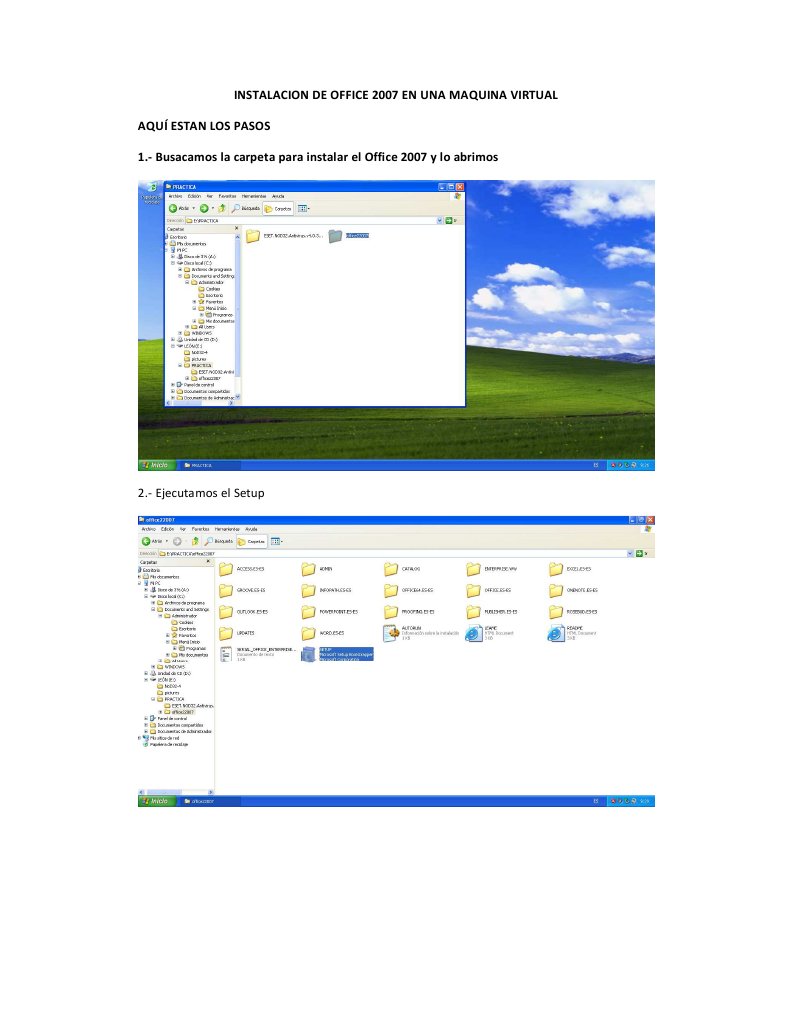 Instalacion de Office 2007 en Una Maquina Virtual | PDF