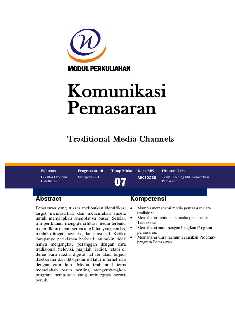 Modul Komunikasi Pemasaran | PDF | Bisnis