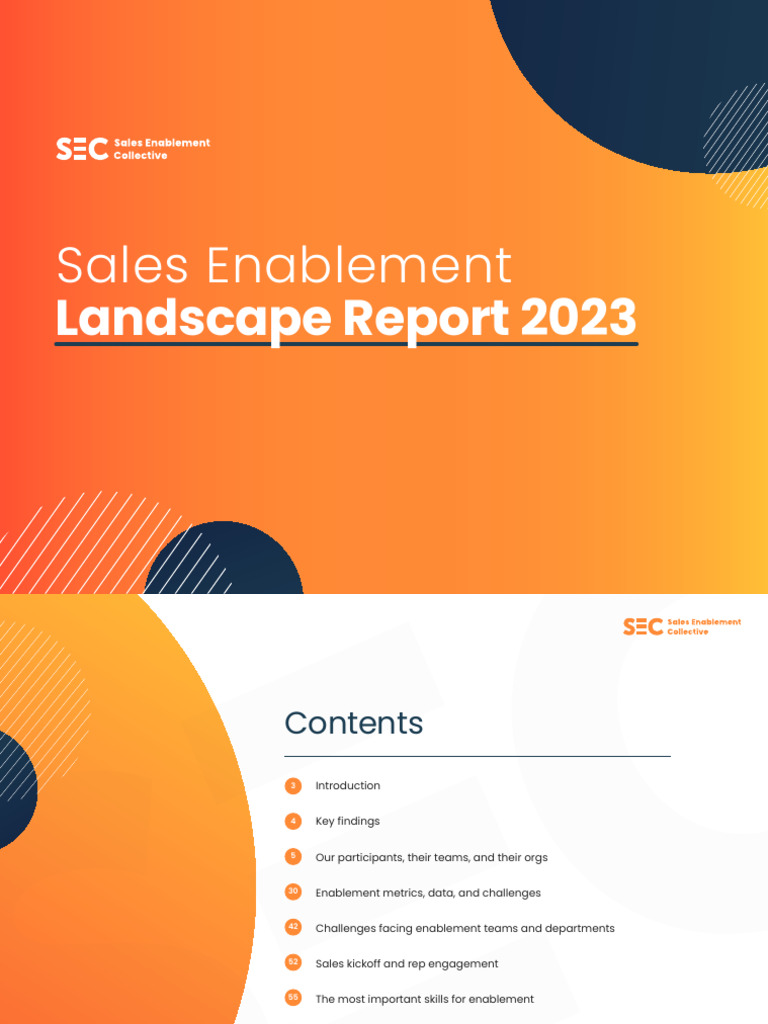 Sales Enablement Landscape Report 2023 | PDF | Sales | Performance ...