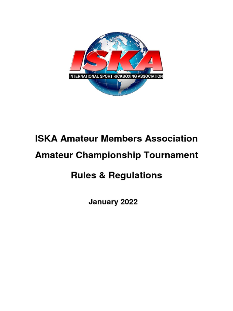 ISKA Amateur Rules January 2022 | PDF | Identity Document | Referee