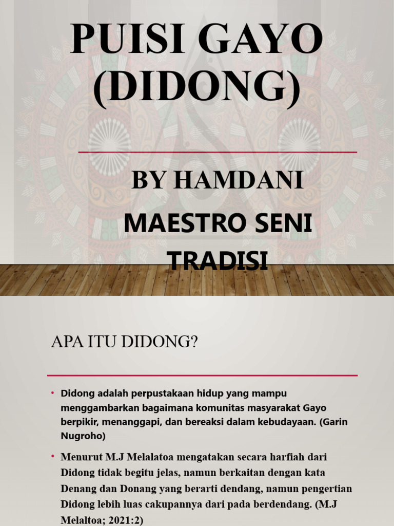 DIDONG GAYO Ref | PDF