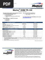 Marlex TR144 Polyethylene Datasheet | PDF | Extrusion | Polyethylene