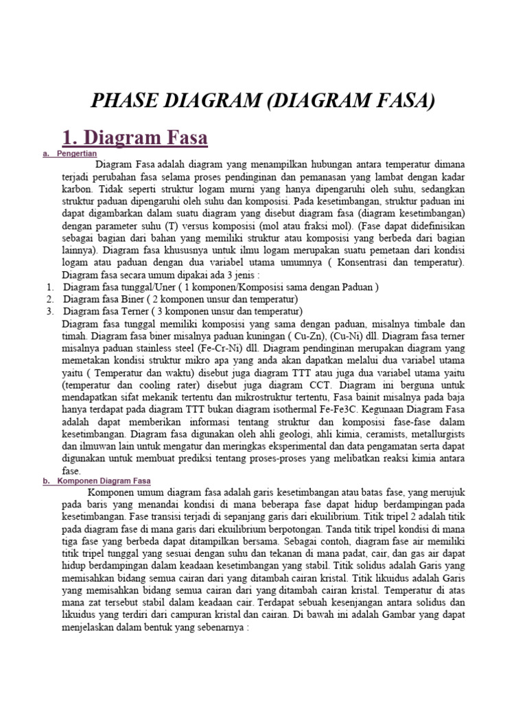 Diagram Fasa dan Kesetimbangan Fasa | PDF