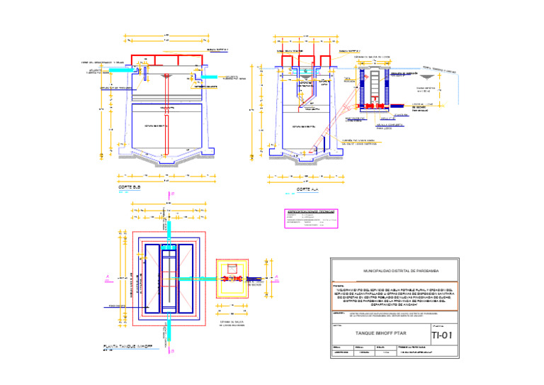 Diseño de Tanque Imhoff para PTAR | PDF | Tratamiento de aguas | Contaminación del océano