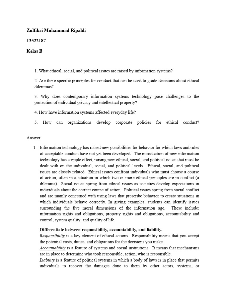 Zulfikri Muhammad Ripaldi - 13522187 - B - Chapter5 | PDF | Privacy ...
