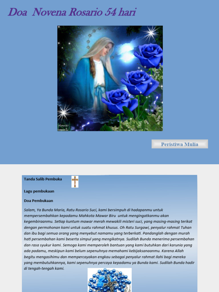 Doa Novena Rosario Peristiwa Mulia | PDF