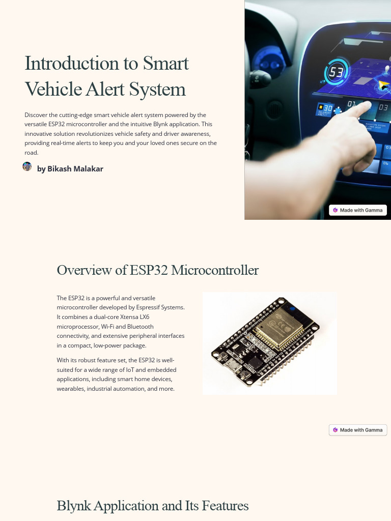 Smart Vehicle Alert System Guide | PDF | Microcontroller | Smartphone