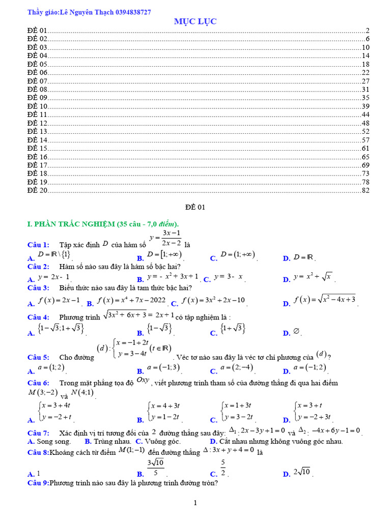 20 de CHK2 Ket Noi Tri Thuc | PDF
