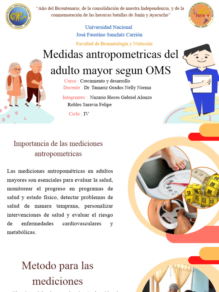 Medidas Antropometricas Del Adulto Mayor | PDF | Índice de masa ...