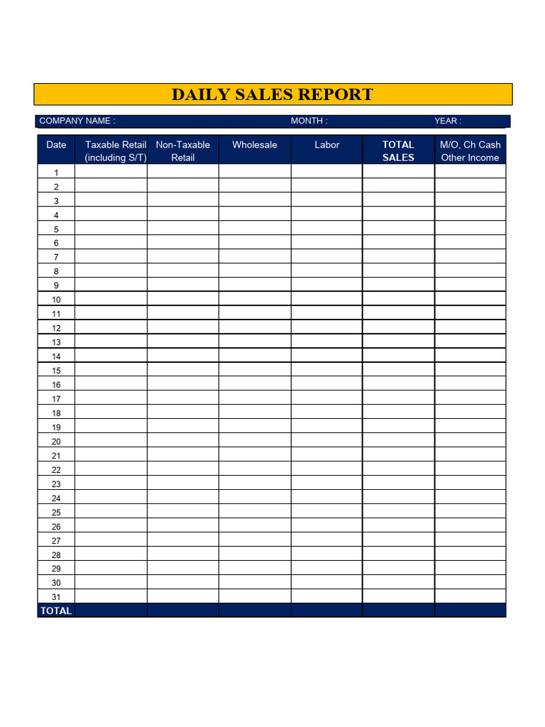 Daily Sales Report 710 | PDF