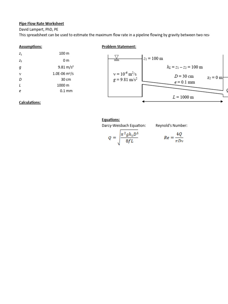 Solver Pipe Flow Example | PDF | Dynamics (Mechanics) | Process Engineering