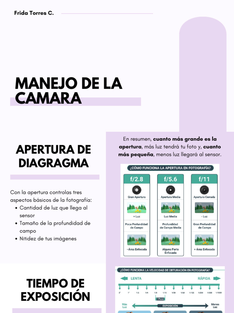 MANEJO DE LA CAMARA | PDF