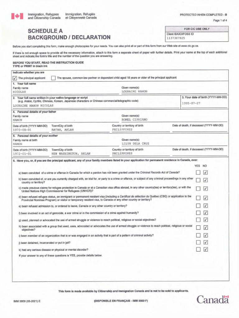 Signed IMM 5669 E | PDF