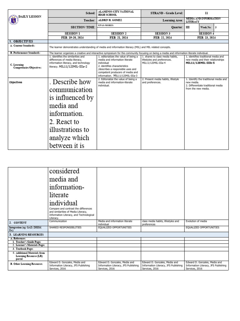 DLL Week2 Mil | PDF | Learning | Information