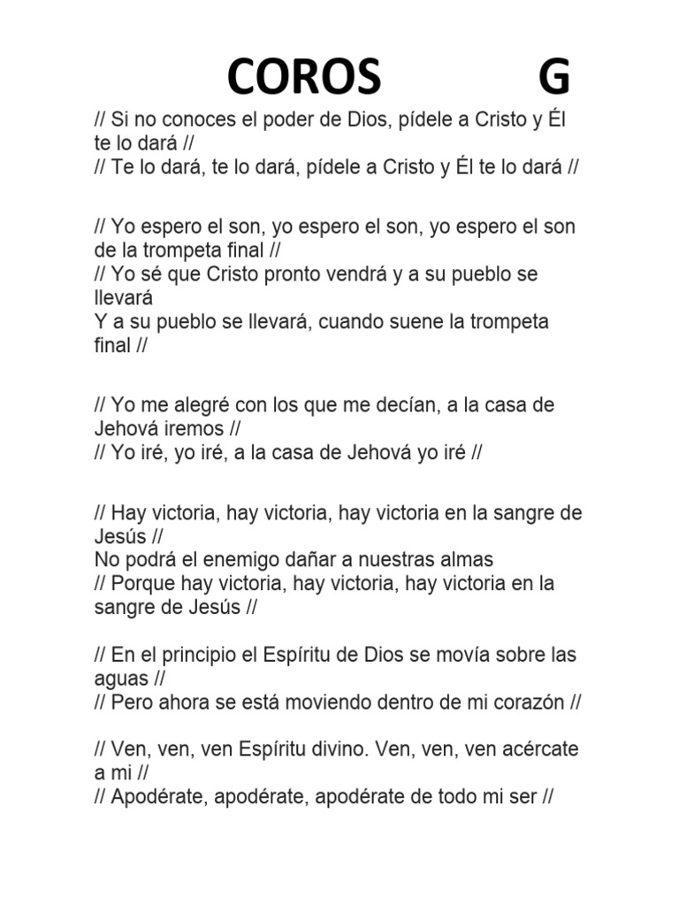 Coros Hay Victoria | PDF