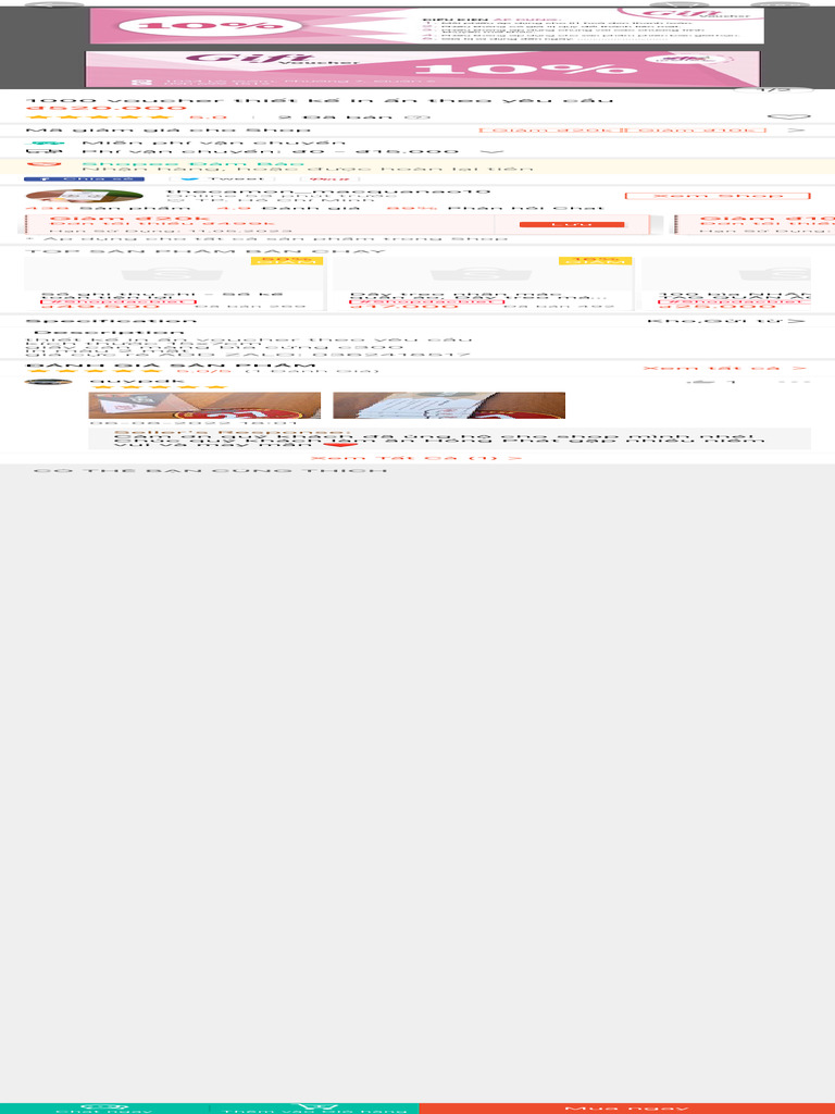 1000 Voucher Thiết Kế in Ấn Theo Yêu Cầu Shopee Việt Nam | PDF