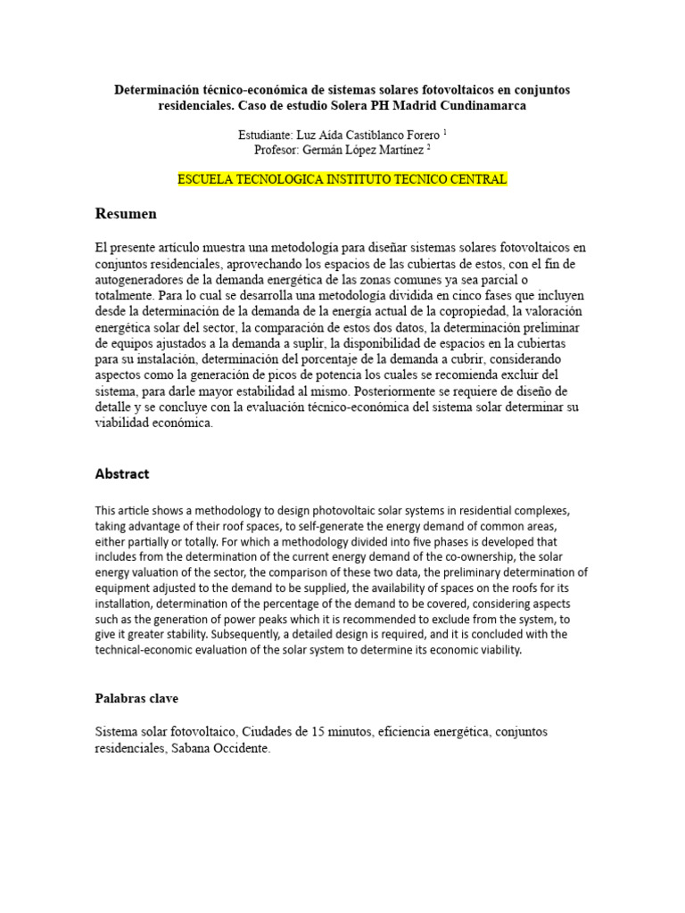 Sistemas Solares en Viviendas: Solera PH | PDF | Fotovoltaica | Sistema ...