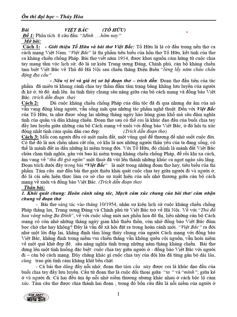 Viet Bac Doan 1 Minh Ve... Hnay | PDF