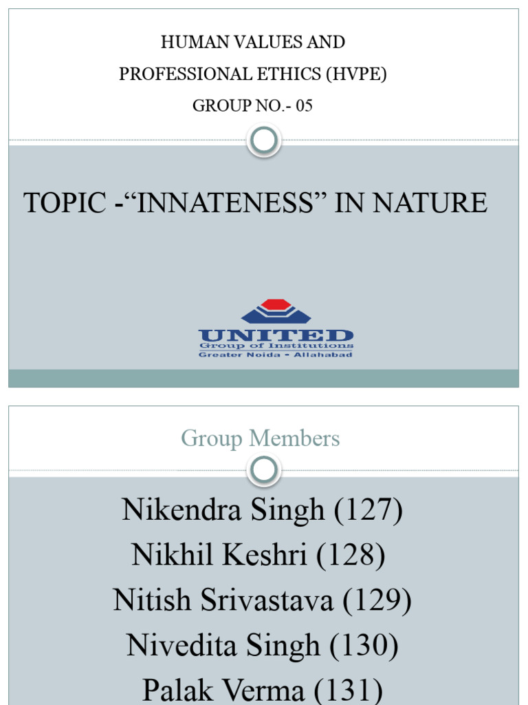 Innateness in Nature: Core Concepts | PDF | Self-Improvement | Science ...