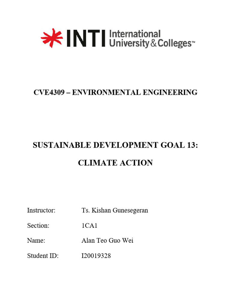 SDG 13 | PDF | Climate Change Mitigation | Climate Change