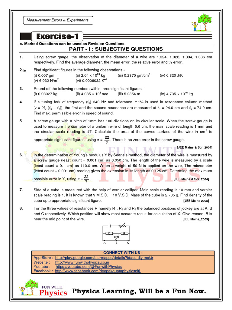 Measurement Errors in Physics | PDF | Electrical Resistance And ...