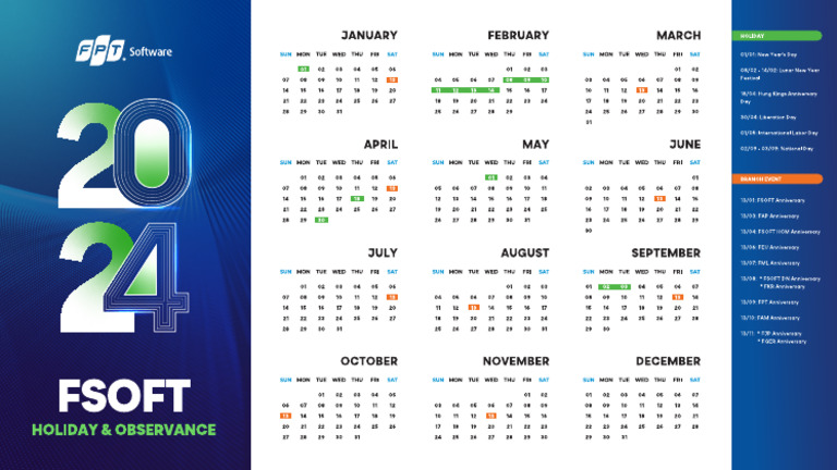 FPTSoftware 2024calendar | PDF