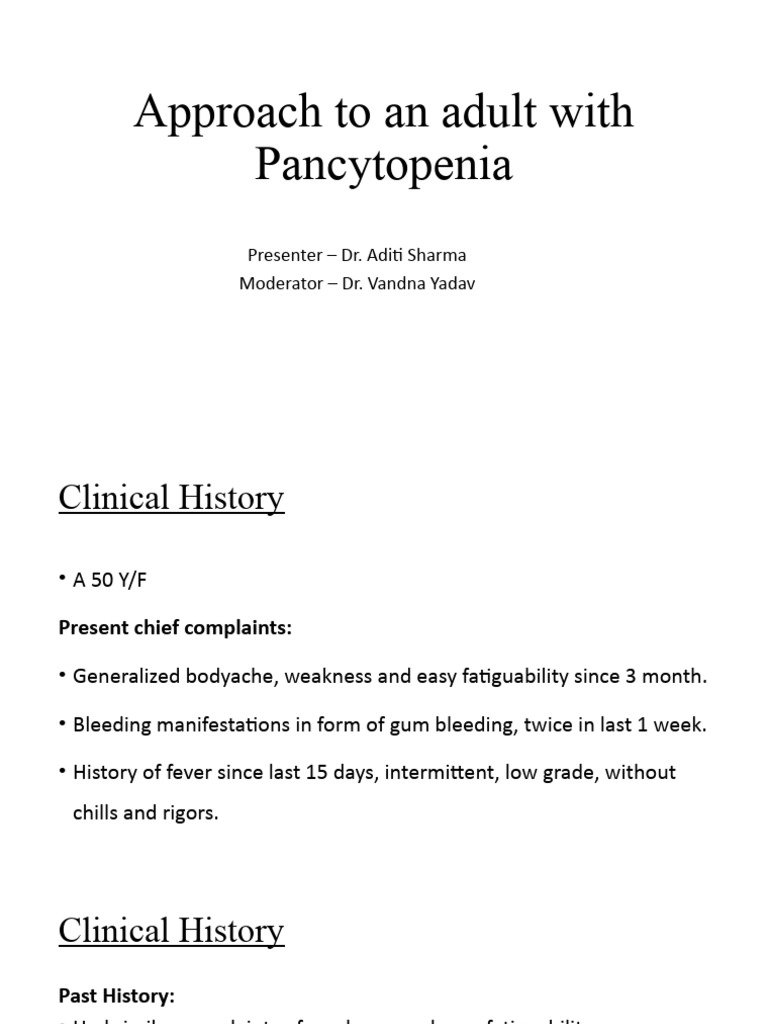 Approach To Pancytopenia (3) - 1 | PDF | Blood | Hematology