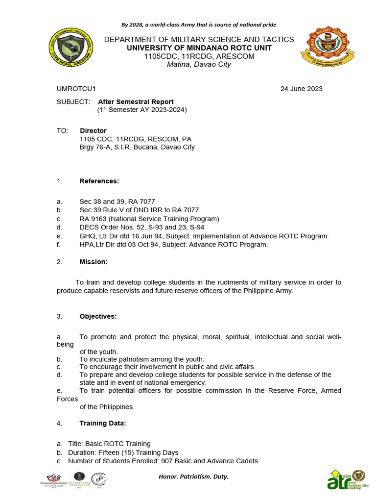 1ST-PAGE-ASR | PDF | Reserve Officers' Training Corps | Military