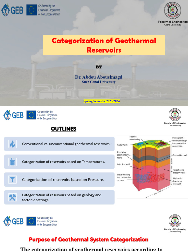 Geothermal Reservoirs: Classification Guide | PDF | Petroleum Reservoir ...