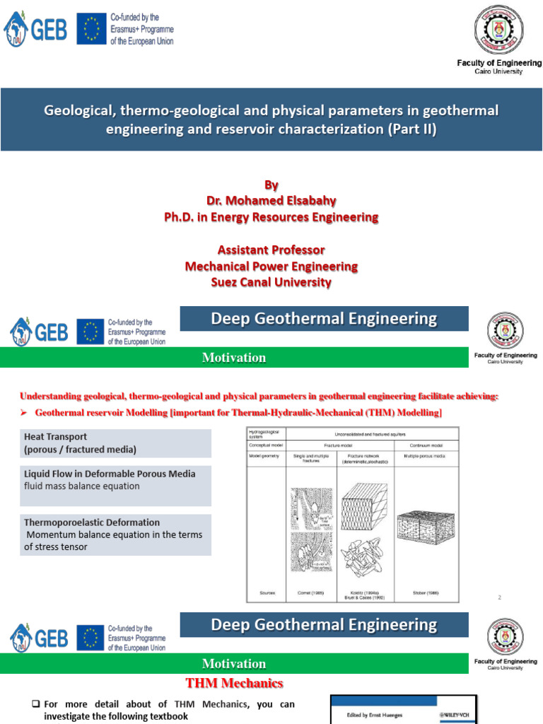 5 - Geological - Thermogeological - Physical Parameters in Geoth - II ...