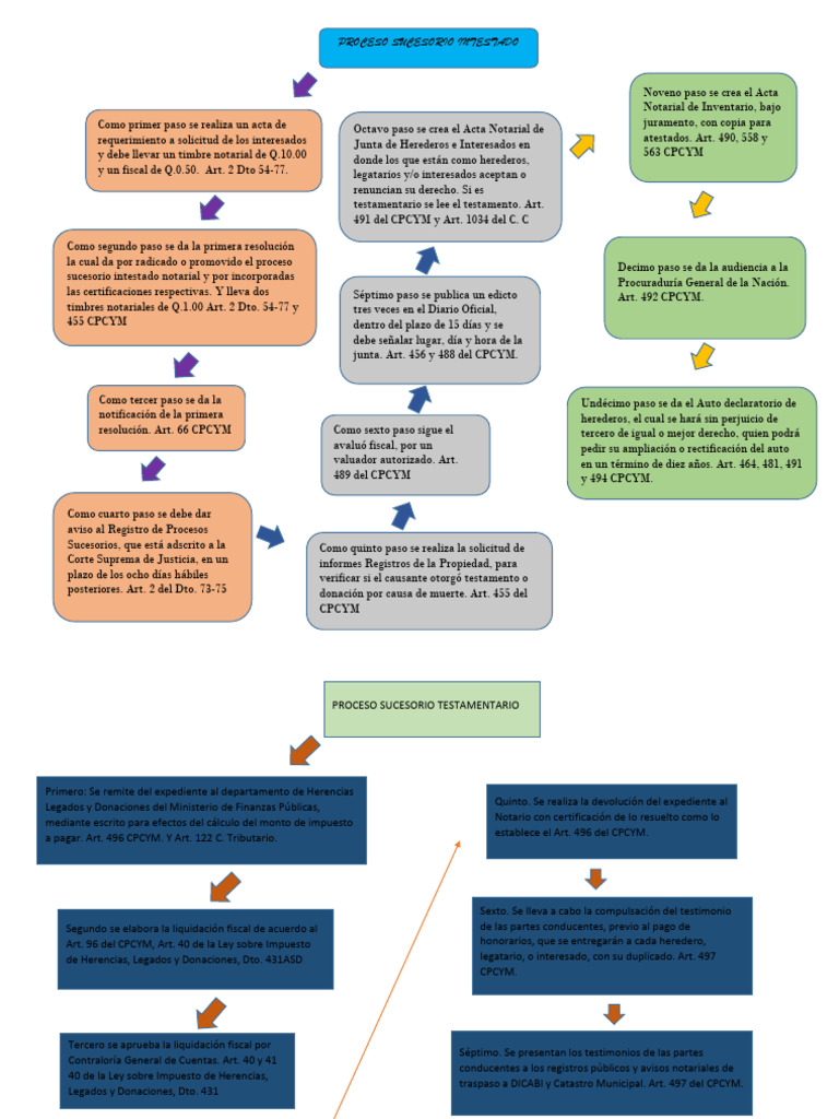 Tarea Esquema de Proceso Sucesorio Intestado | Descargar gratis PDF ...