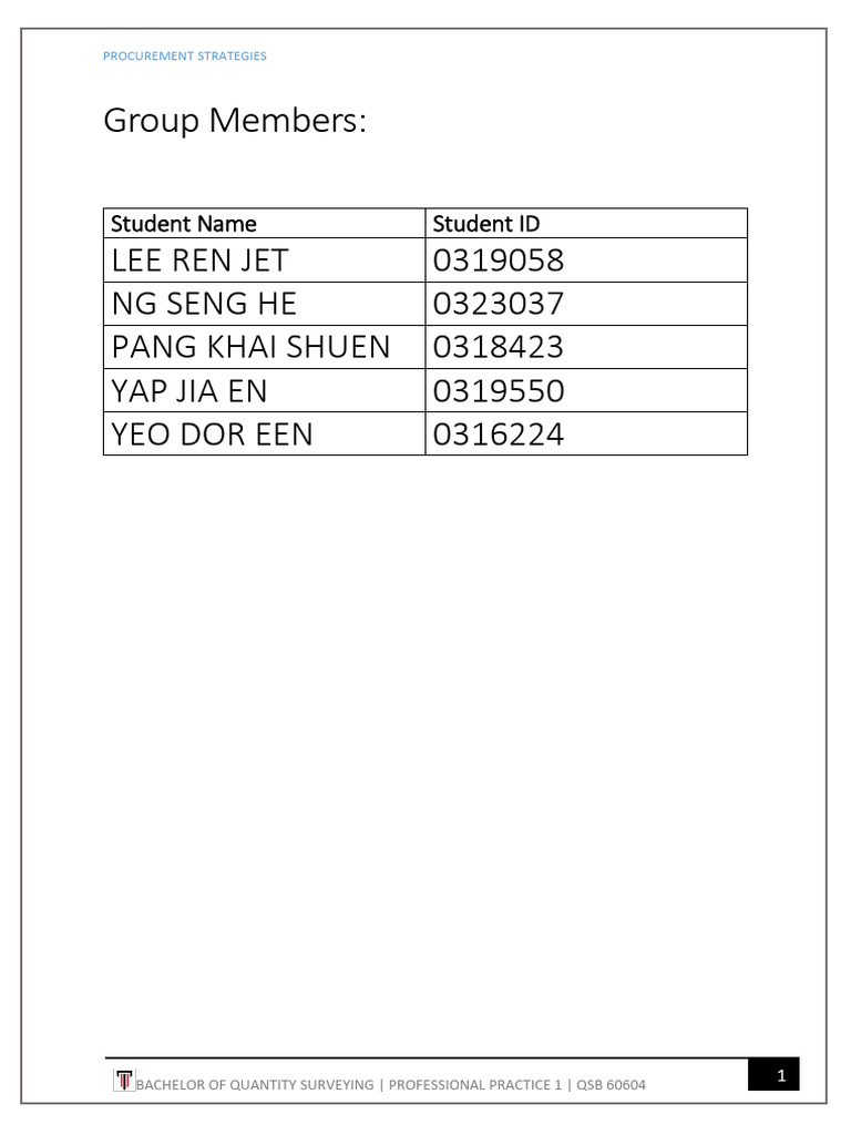 Procurement Methods | PDF | Procurement | Consultant