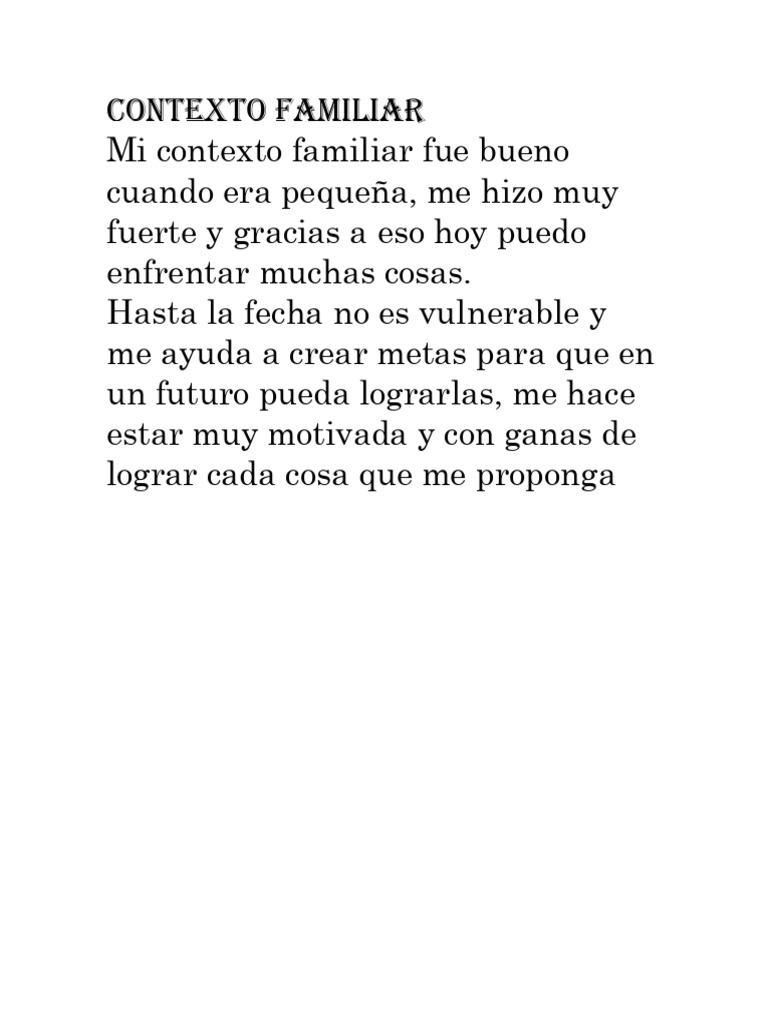 Contexto Familiar | PDF