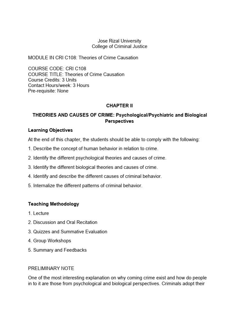 Chapter+II+Crime+Theories+and+Causes+of+uCrime+Pyschological ...