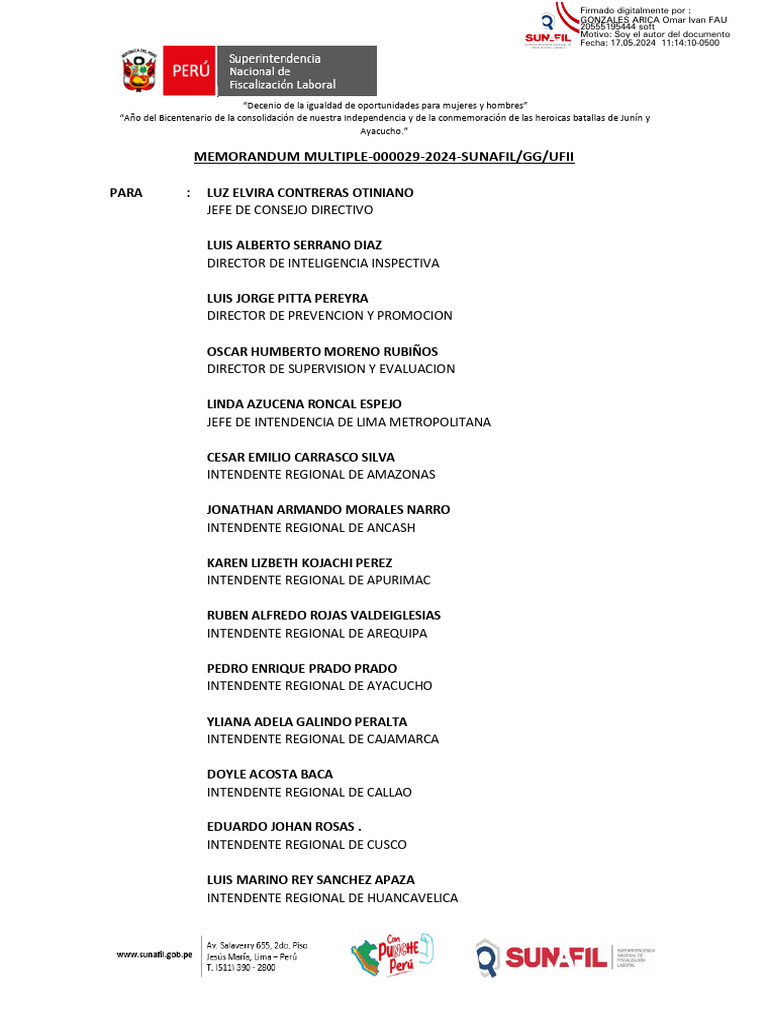 Anexos Memorandum Multiple #141-2024 | PDF