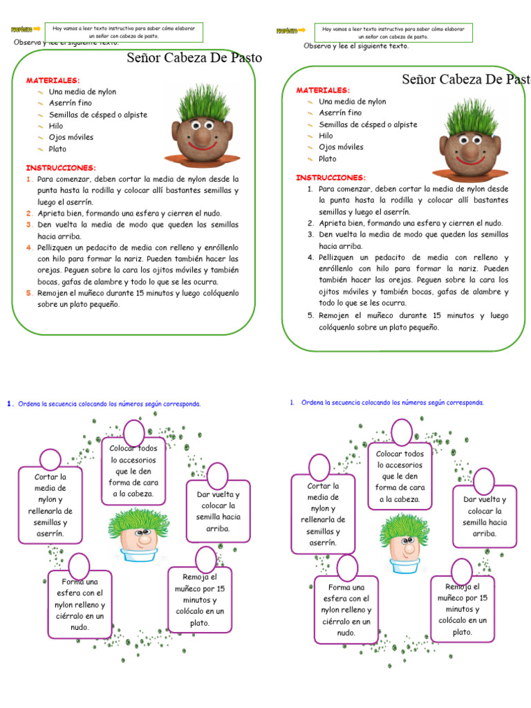 Ficha Señor Cabeza de Pasto. | PDF