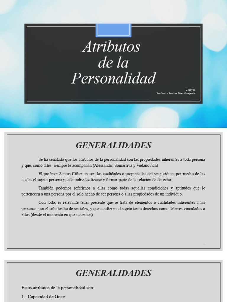 Atributos de La Personalidad | PDF | Parentesco | Domicilio (Ley)